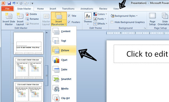 Insertar Un Marcador De Imagen En PowerPoint
