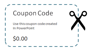วิธีการสร้างคูปอง PowerPoint แม่แบบที่เรียบง่ายที่มีรูปร่าง