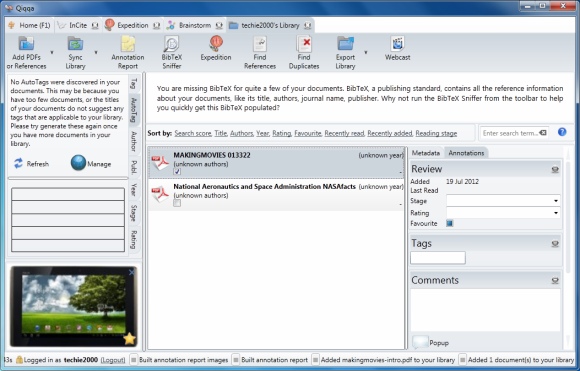 Qiqqa：管理和备份PDF文档到云