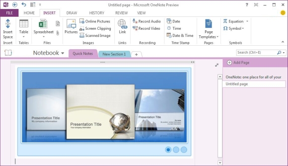 คุณสมบัติใหม่ของ Microsoft OneNote 2013
