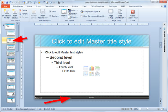 Dodawanie stopki do prezentacji PowerPoint 2010 Dodawanie stopki do prezentacji PowerPoint 2010