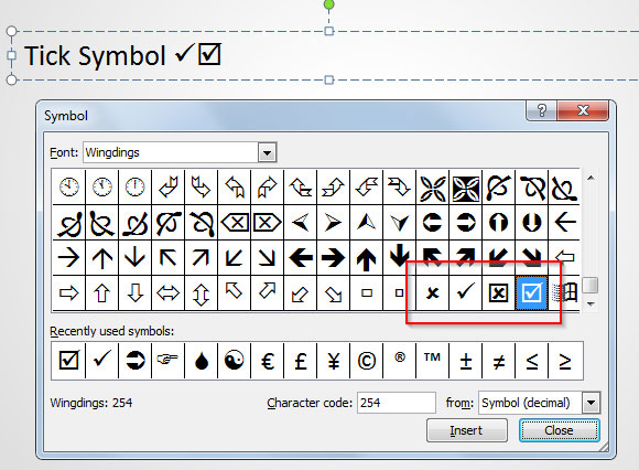 C mo Insertar Un S mbolo Tick En PowerPoint