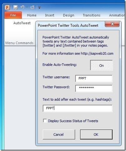 Integrar Twitter Con PowerPoint libre usando PowerPoint Twitter ...