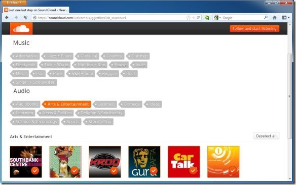 공유와 사운드 클라우드와 최고의 오디오 콘텐츠를들을
