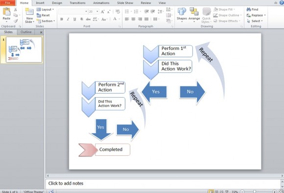 Cómo Crear Un Diagrama De Flujo Utilizando Smartart En Powerpoint 2010