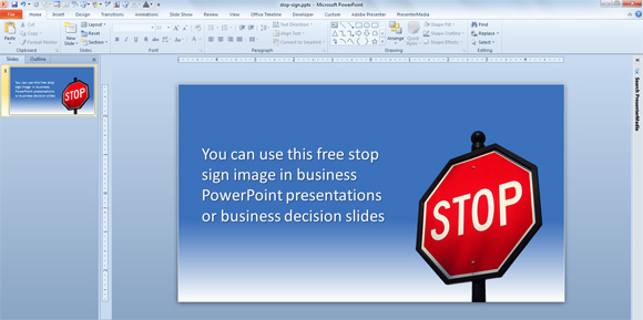 Immagine di stop per le presentazioni di PowerPoint