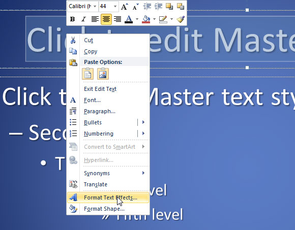 Como Aplicar Font Sombra em todos os slides em PowerPoint