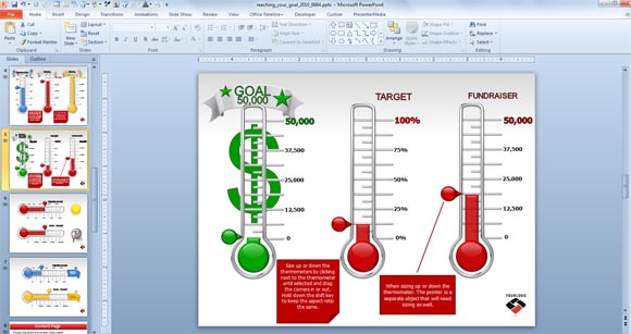 Animated Template Objectif Graphique pour PowerPoint