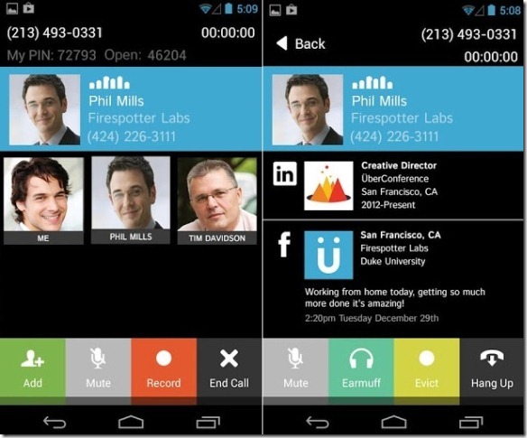UberConference: Libre llamadas de conferencia con detallada Social Para ...