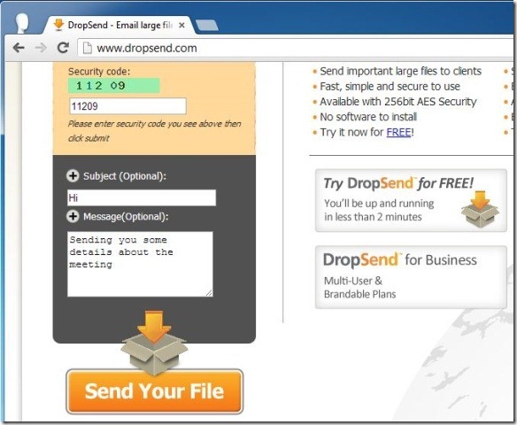 DropSend: Enviar de forma segura archivos de gran tamaño y guardarlas ...