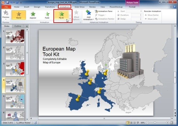 Europa Mappa Modello Per presentazioni di PowerPoint
