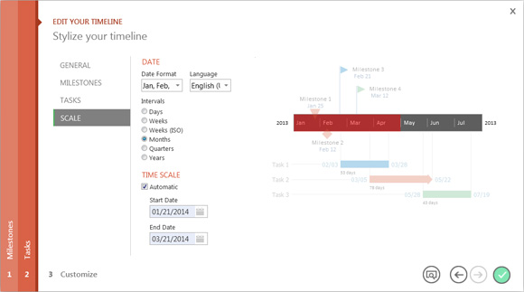 Wie Office-Timeline macht es Folien für Powerpoint