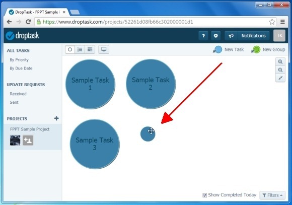 DropTask: Gestión de tareas visuales y la aplicación web de colaboración