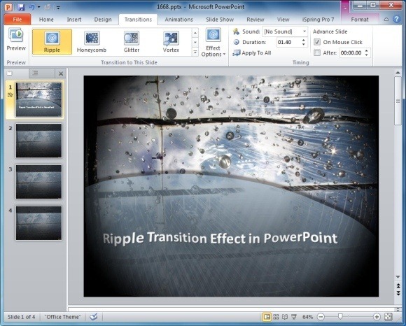 Menambahkan Ripple Effect Dalam Presentasi PowerPoint