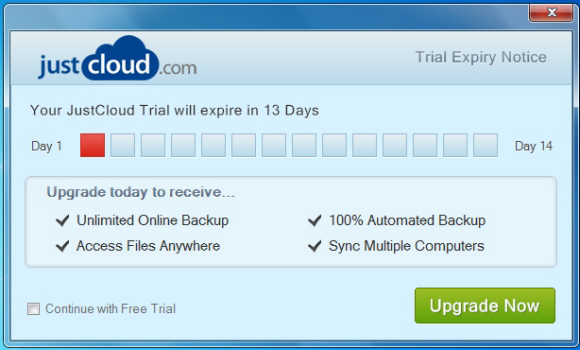 JustCloud: สำรองเมฆไม่ จำกัด กับธนาคารชั้นประถมศึกษาปีการรักษาความปลอดภัย