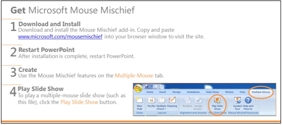 ห้องเรียนแบบโต้ตอบกับ Microsoft Mouse Mischief