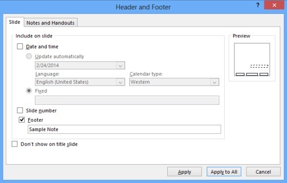 Cara Tambah Header dan Footer Untuk Slide di PowerPoint 2013