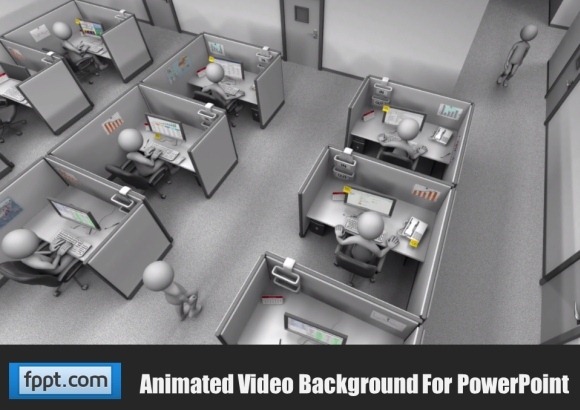 Animasi Kerja PowerPoint Template