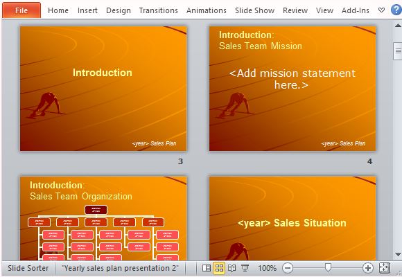 Tahunan Template Rencana Penjualan Untuk PowerPoint