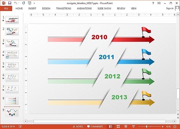 Animados modelos Timeline Maker para PowerPoint