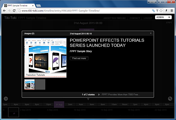 Créer le Web Based Timelines Interactive Avec Tiki Toki Timeline Maker