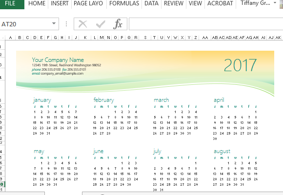 Cara Membuat Setiap Tahun Kalender di Excel