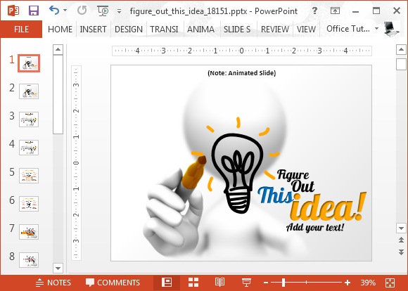 Gambar Out Ide ini Animated PowerPoint Template