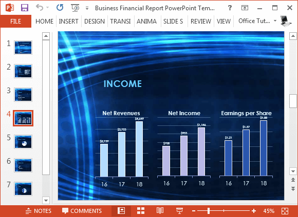 Template Laporan Gratis Bisnis Keuangan PowerPoint
