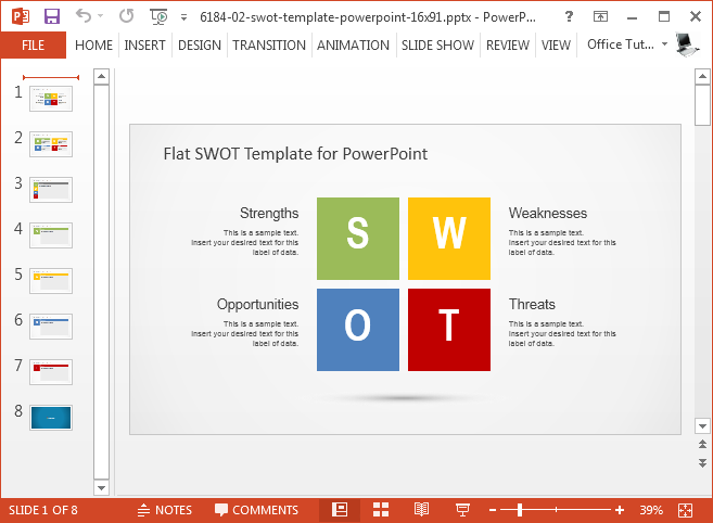 Melhores Modelos SWOT PowerPoint
