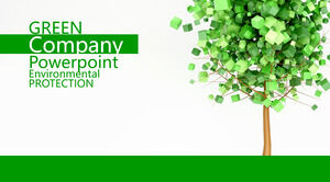 Green environmental theme PowerPoint Template PowerPoint Templates Free ...