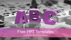 ABC English Alphabet Blocks PowerPoint Template PowerPoint Templates ...