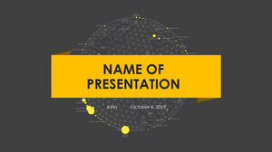 Template PowerPoint Hitam dan Kuning PowerPoint Template Free Download
