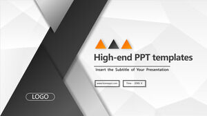 Black triangle background PPT templates PowerPoint Templates Free Download