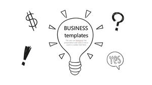 Hand drawn light bulb business PowerPoint Template PowerPoint Templates ...