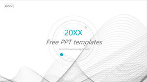 Gray curve background PowerPoint templates PowerPoint Templates Free ...