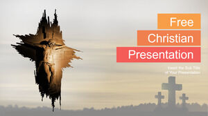 PowerPoint template for the Christian theme of Jesus PowerPoint ...
