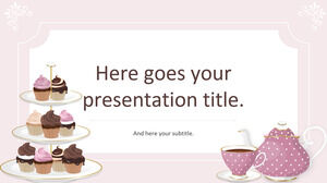 Cupcakes and tea, free presentation template. PowerPoint Templates Free ...