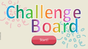 Challenge Board interactive template. PowerPoint Templates Free Download