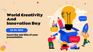 Plantilla de presentación gratuita del Día Mundial de la Creatividad y la Innovación - Tema de ...