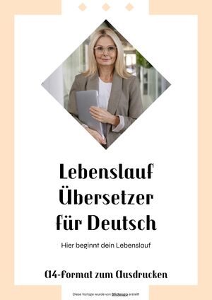 German Translator CV PowerPoint Templates Free Download