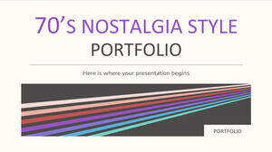 70s Nostalgia Style Portfolio PowerPoint Templates Free Download