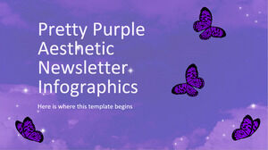 Pretty Purple Aesthetic Newsletter Infographics PowerPoint Templates ...