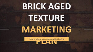 Brick Aged Texture Marketing Plan PowerPoint Templates Free Download