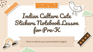 Pelajaran Notebook Stiker Lucu Budaya India untuk Pra-K PowerPoint ...