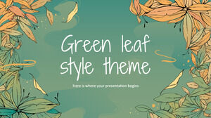 Green Leaf Style Theme PowerPoint Templates Free Download