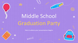 Middle School Graduation Party PowerPoint Templates Free Download