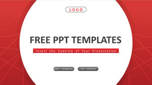 Template PowerPoint Bisnis Merah Sederhana PowerPoint Template Free ...