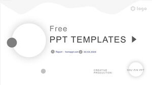 Gray simple style business PPT templates PowerPoint Templates Free Download