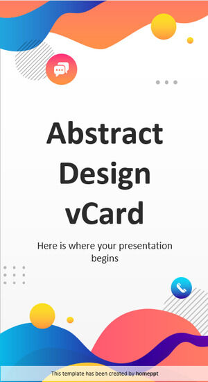 Abstract Design vCard PowerPoint Templates Free Download