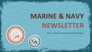 Marine & Navy Newsletter PowerPoint Templates Free Download